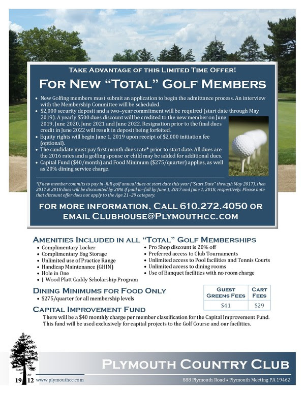 Fall Golf at Plymouth Country Club Just Minutes from Conshohocken ...