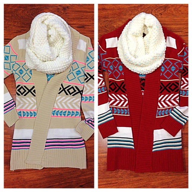 Holiday Gift Guide - Winter Aztec Wrap Sweater at OBVI - MoreThanTheCurve