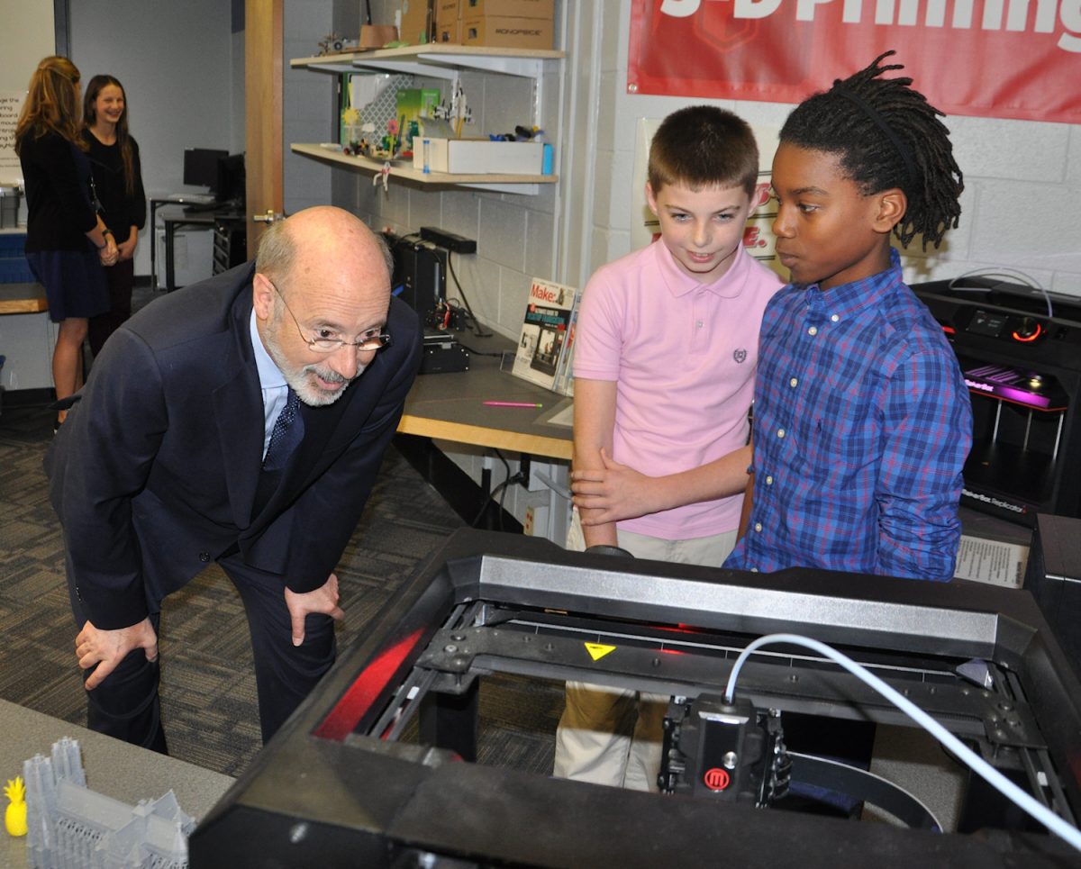 Today Governor Wolf Visited Colonial Middle School to Announce a ...