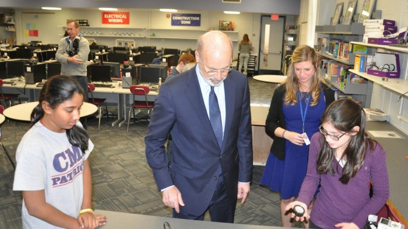 Today Governor Wolf Visited Colonial Middle School to Announce a ...