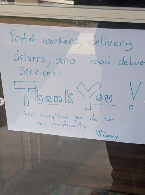 Mail carrier shares signs and notes from Conshohocken offering ...