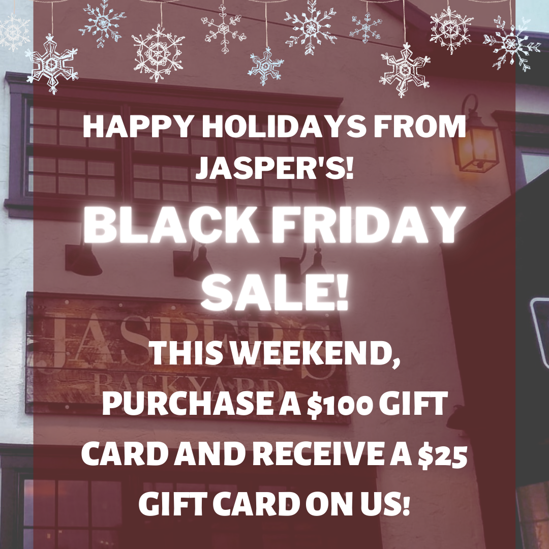 Black Friday weekend gift card offer from Jasper's Backyard ...