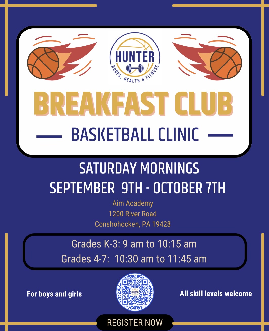 Registration open for the Hunter Hoops Breakfast Club Basketball Clinic ...