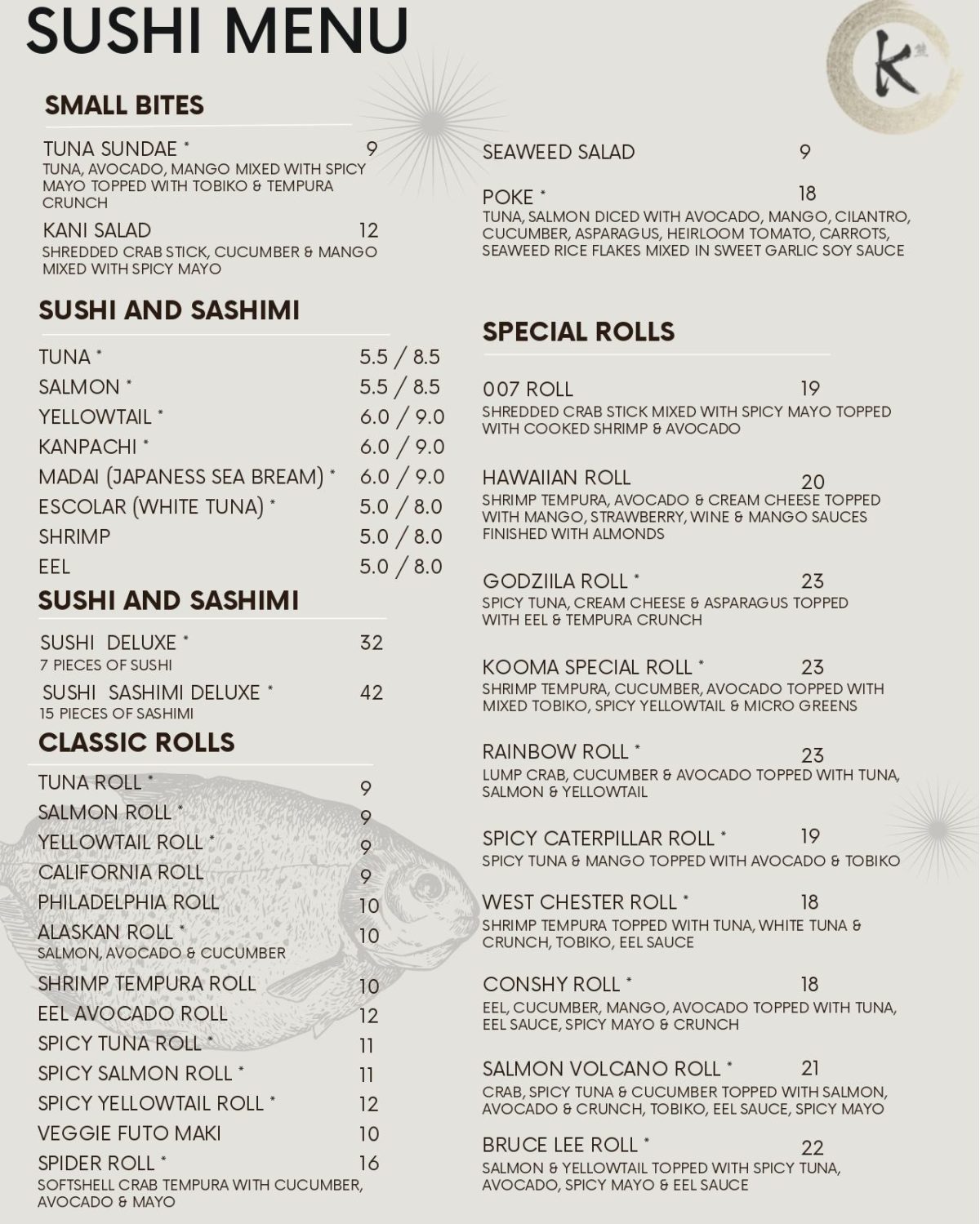 Kooma to manage sushi menu at Guppy's Good Times - MoreThanTheCurve