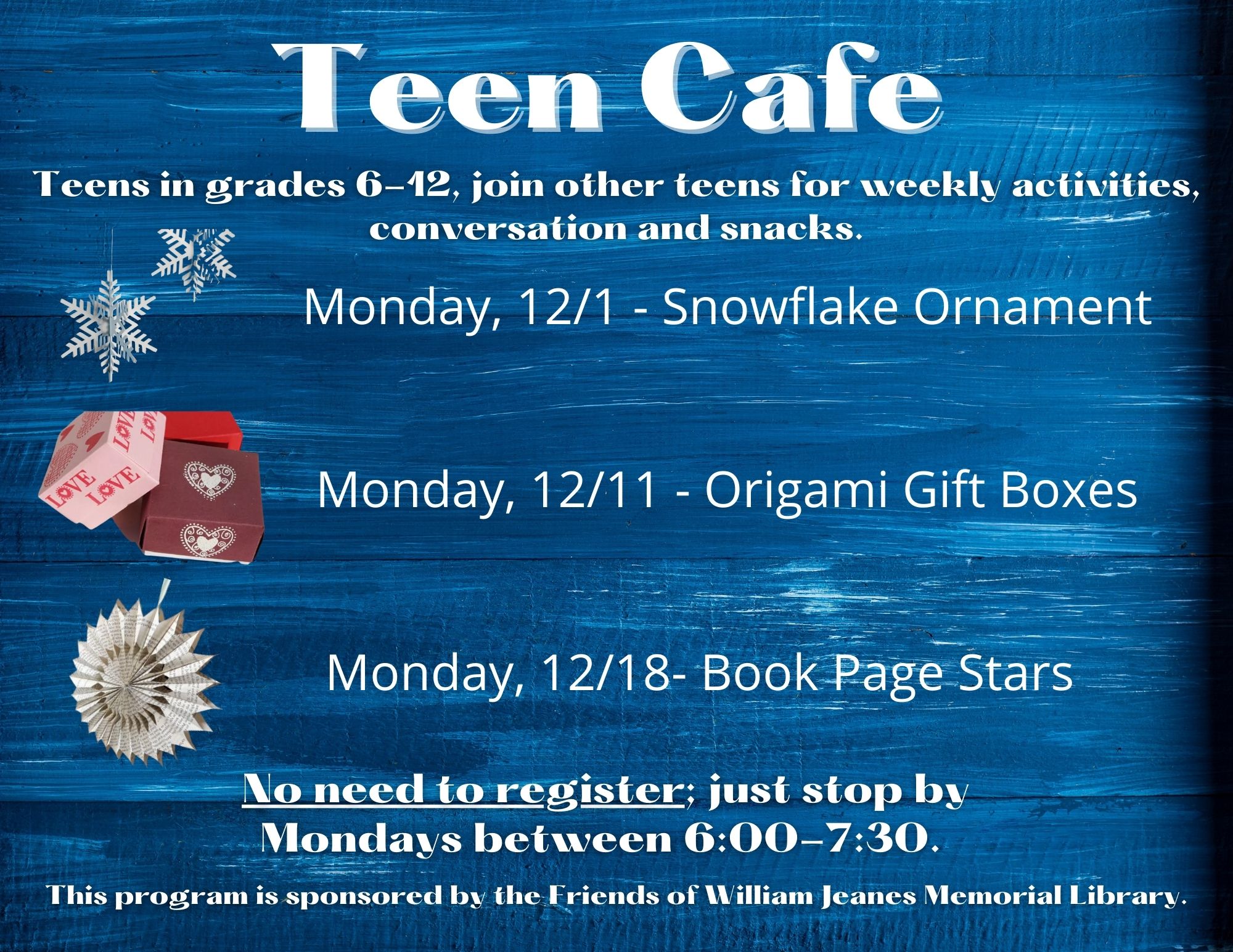 Teen Cafe – Book Page Stars - MoreThanTheCurve