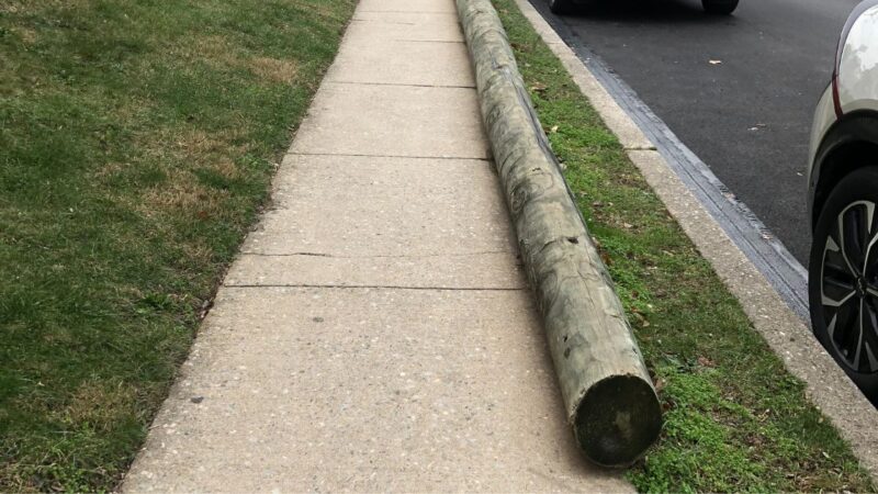 What to do if PECO has a pole lying along your sidewalk. We contacted ...